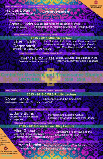 CMRS Lecture Series | Center for Medieval and Renaissance Studies